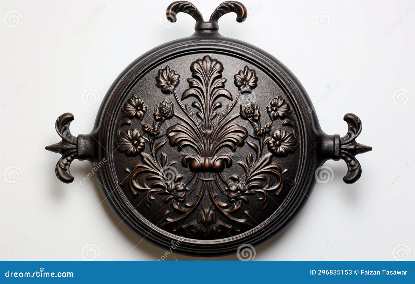 A Cast Iron on the White Background -Generative Ai Stock Image - Image ...
