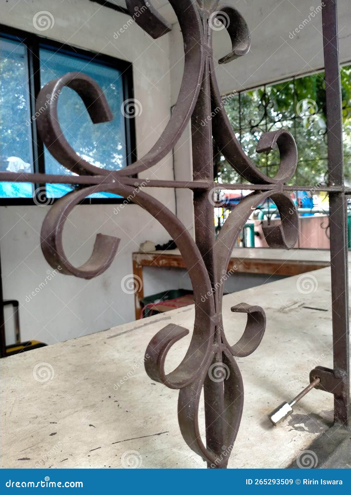 Cast Iron Window Trellises Look Nicer Stock Image - Image of statue ...