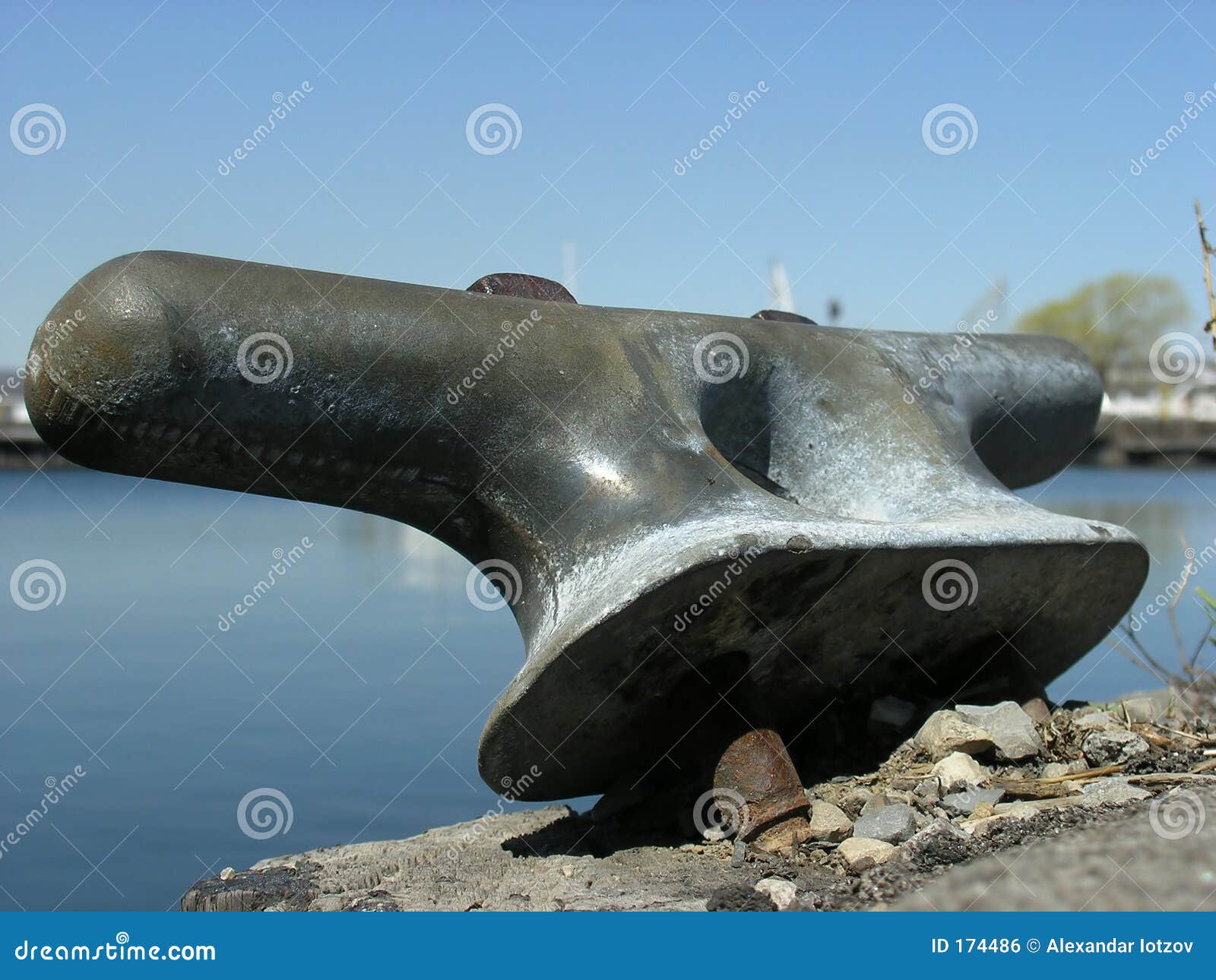 Cast Mooring Post stock photo. Image of harbors, mold, rope - 174486