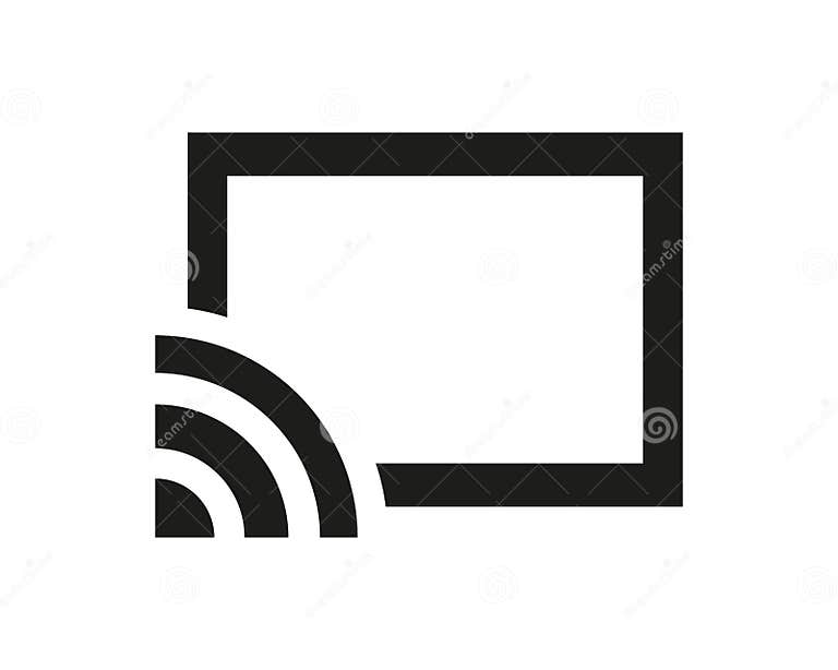 Cast Symbol for Streaming Media Stock Vector - Illustration of flat ...