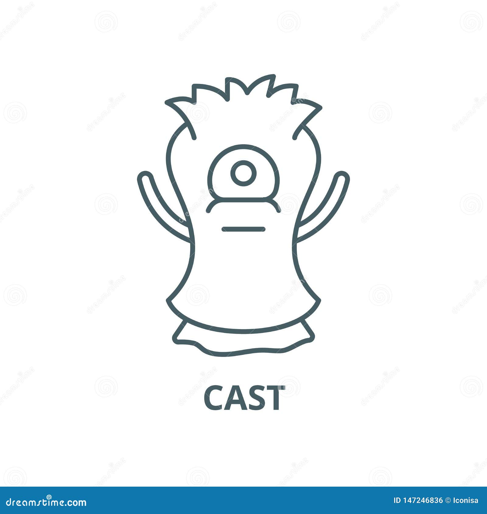 Cast Vector Line Icon, Linear Concept, Outline Sign, Symbol Stock ...