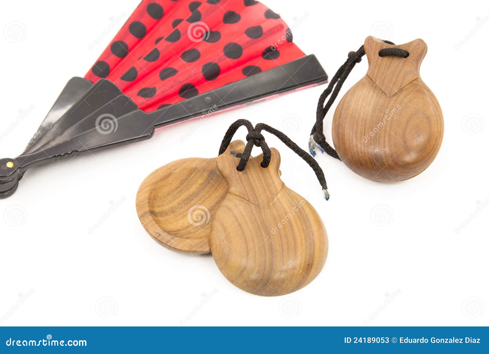 Castagnettes Avec Le Ventilateur Image stock - Image du instrument ...