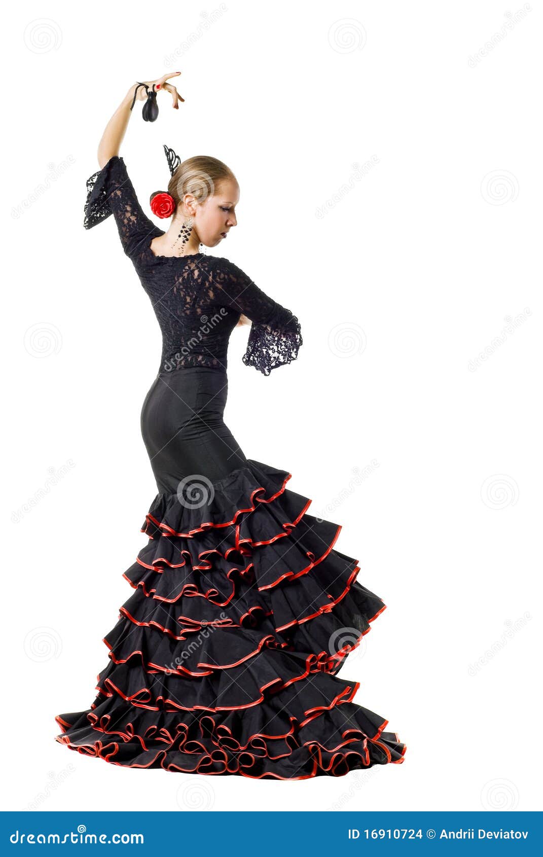 Castagnettes De Dancerwith De Flamenco Images stock - Image: 16910724