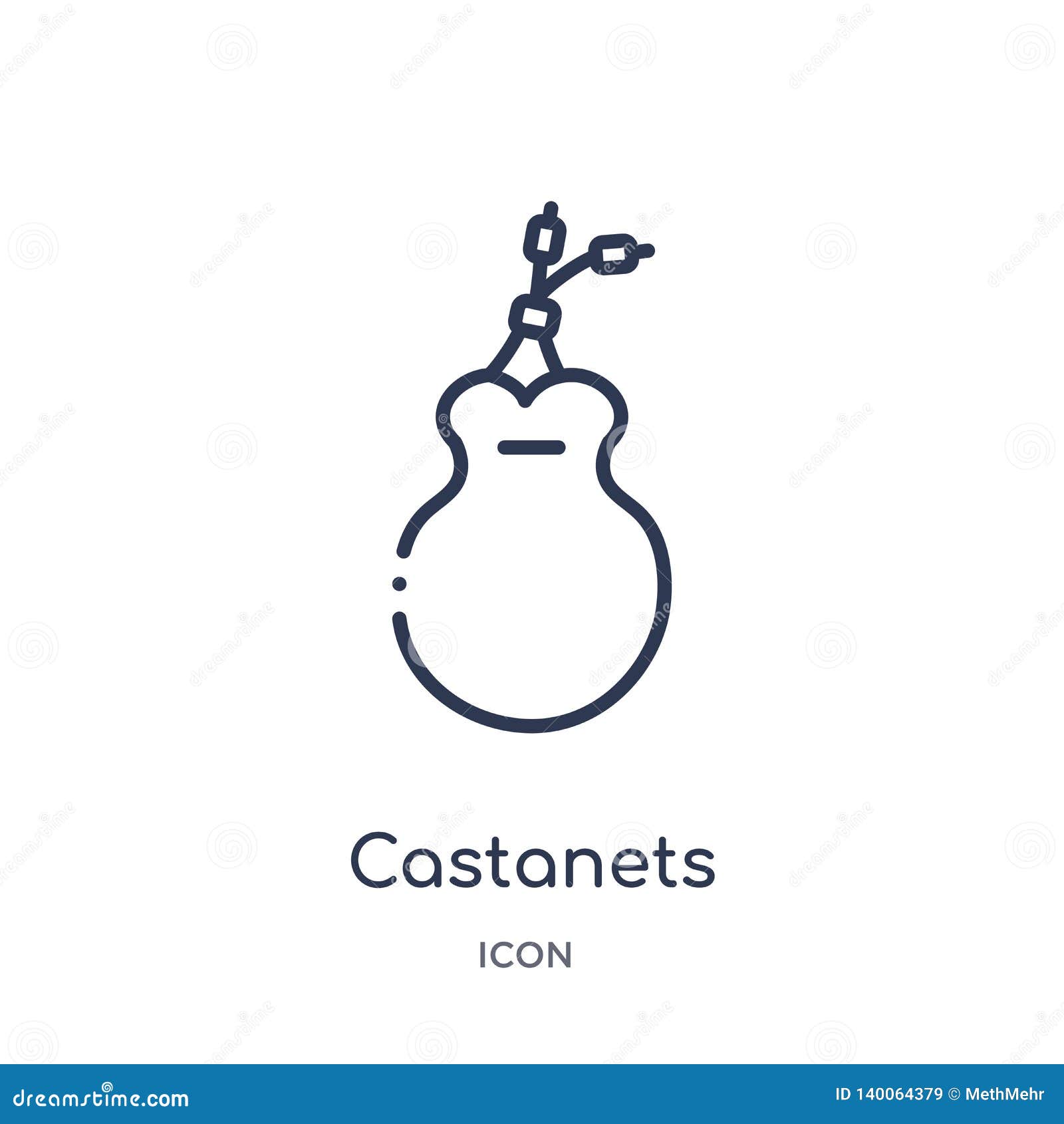 Castanets Icon from Music Outline Collection. Thin Line Castanets Icon ...