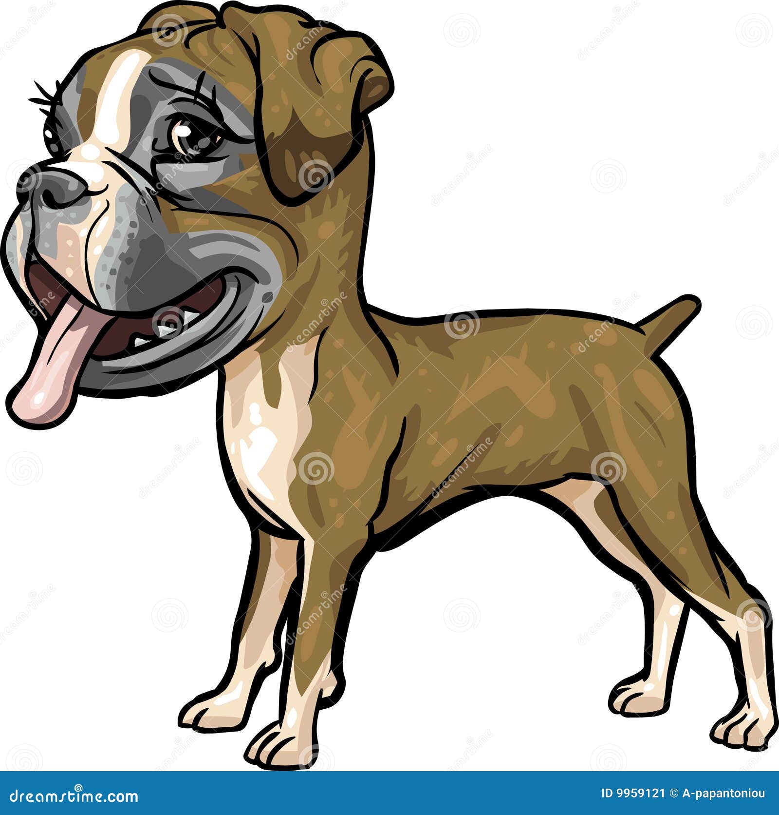 Castas del perro: Boxeador ilustración del vector. Ilustración de ...