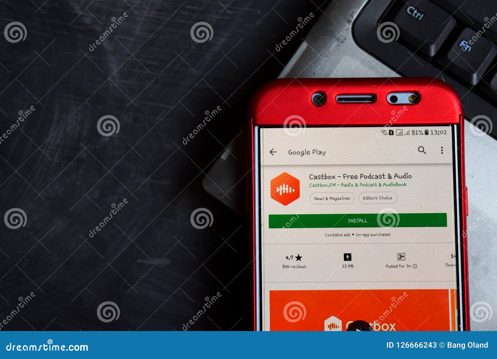 Castbox - Free Podcast & Audio Dev App on Smartphone Screen Editorial ...