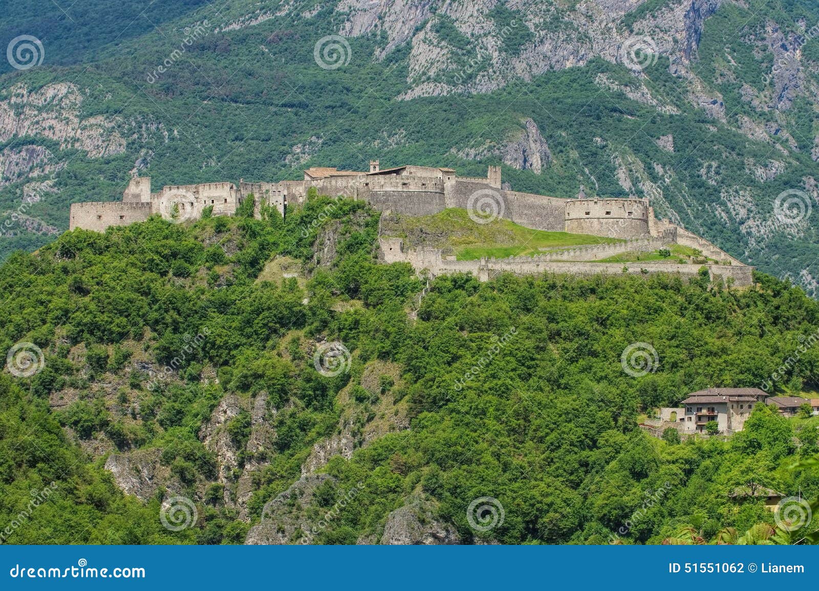Castel Beseno stock photo. Image of mointain, europe - 51551062
