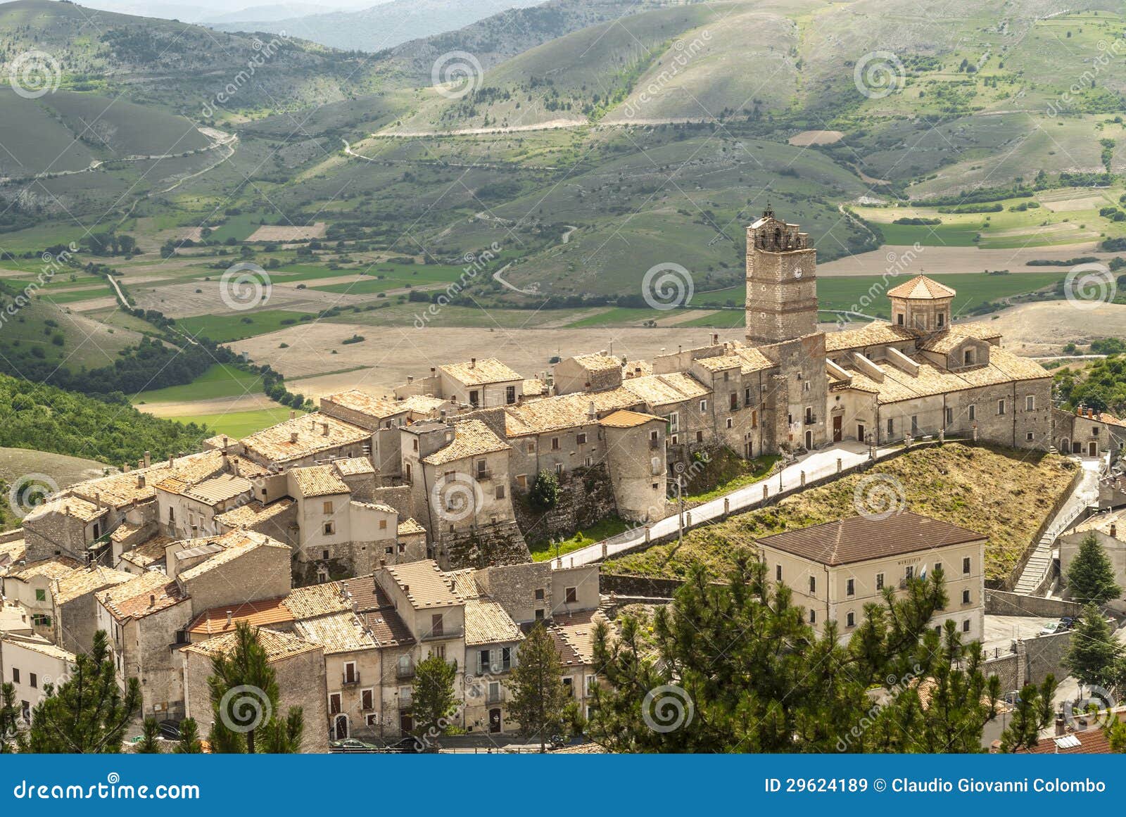 Castel Del Monte, Panoramic View Stock Image - Image of color, monte ...
