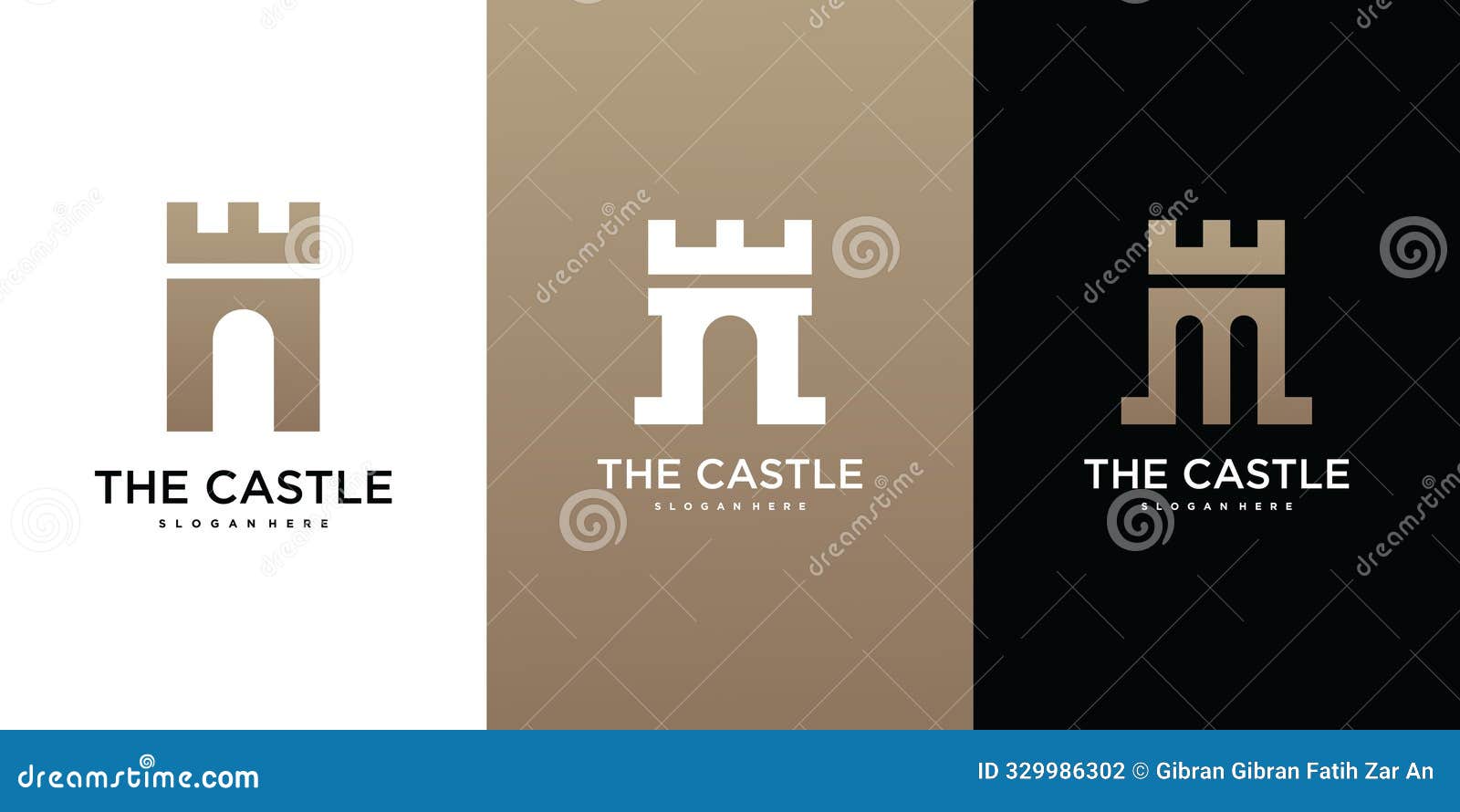 The Castel Logo Design in Simple Style. Premium Vector Stock ...