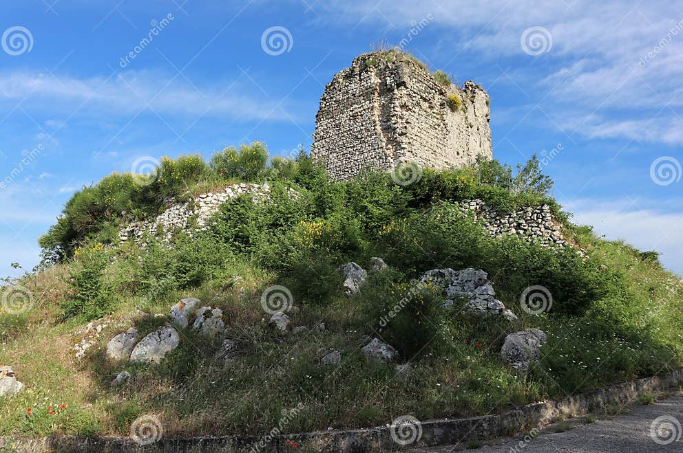 Castel Morrone - Ruderi Su Monte Castello Stock Photo - Image of hike ...