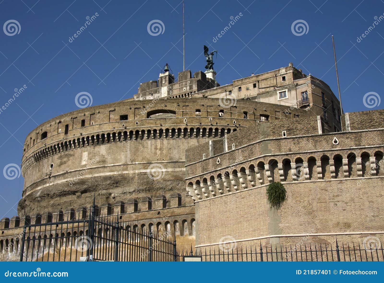 Castel Saint Angelo in Rome Stock Image - Image of fortification ...