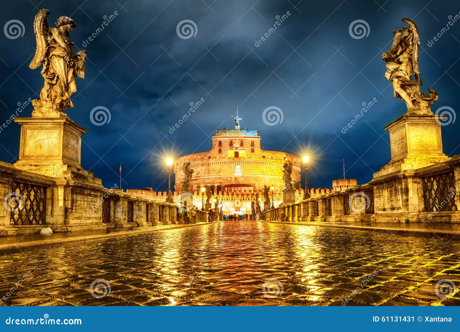 Castel San Angelo, Rome, Italy Stock Image - Image of historic, castle ...