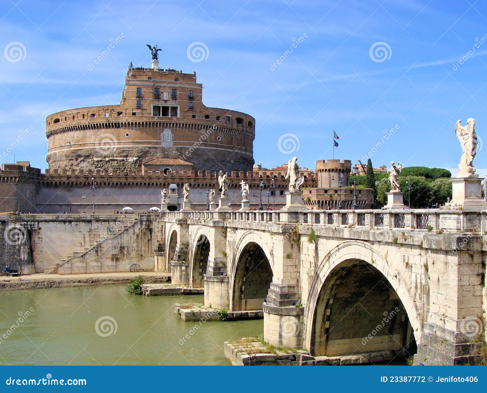 Castel Sant Angelo, Rome stock photo. Image of front - 23387772