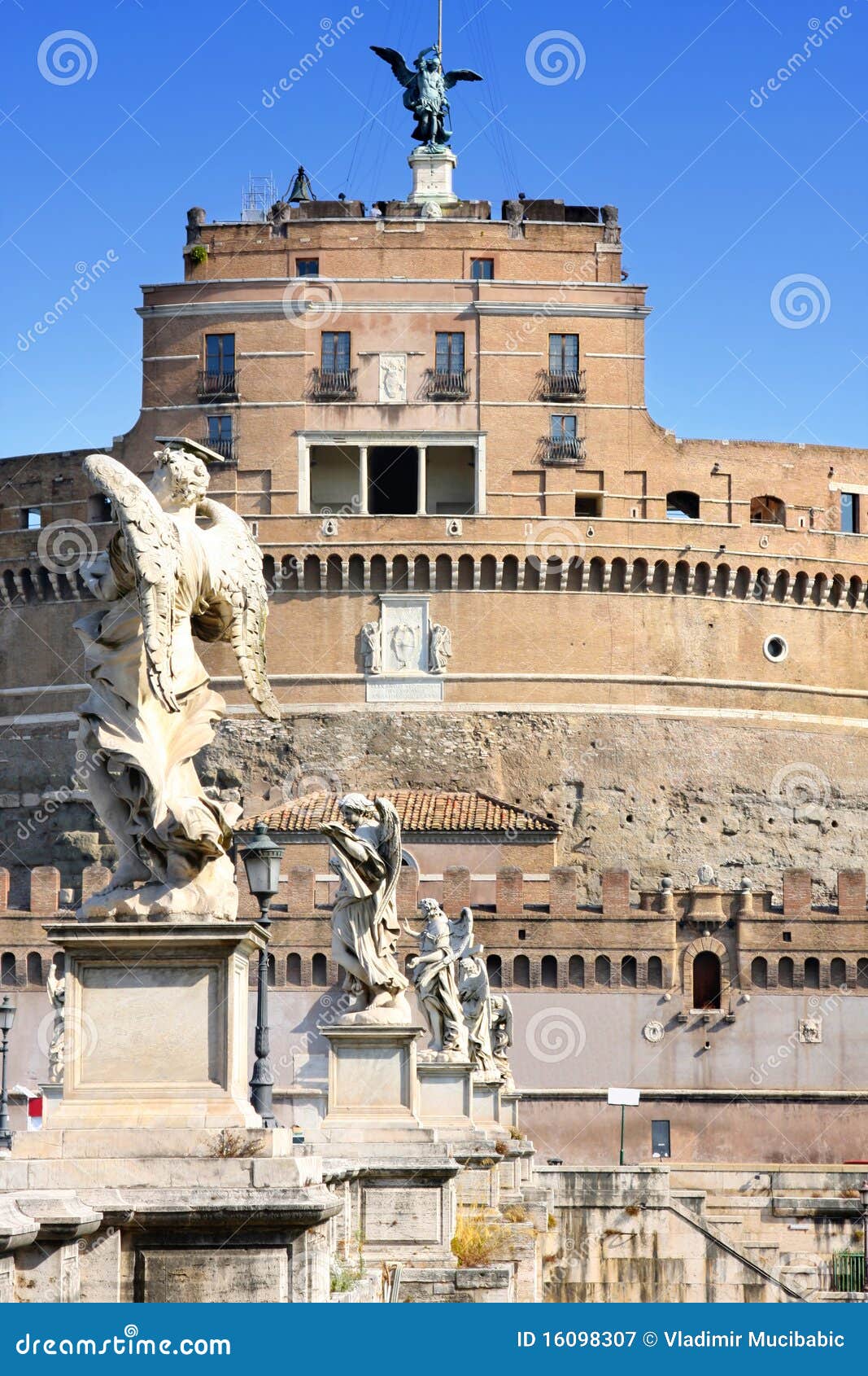 Castel Sant Angelo in Rome, Italy Stock Image - Image of architecture ...