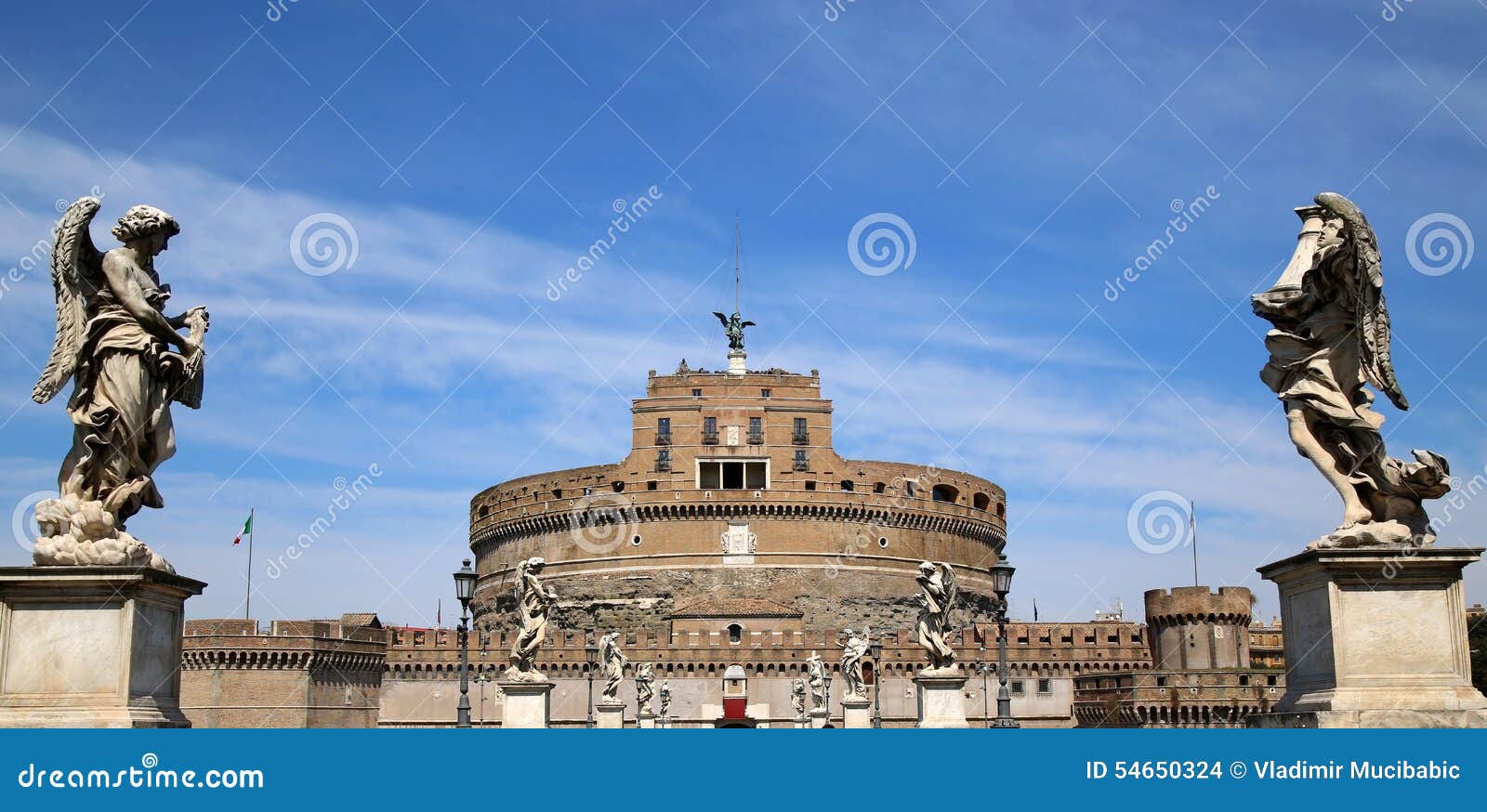 Castel Sant Angelo in Rome, Italy Stock Photo - Image of city, center ...