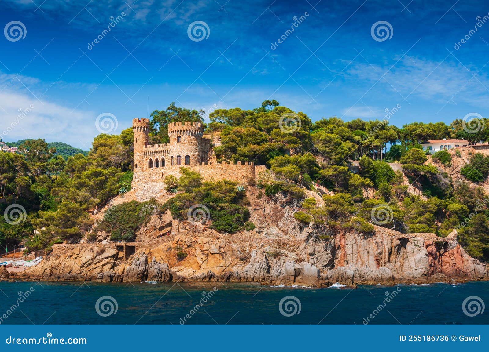Castell D`en Plaja at Lloret De Mar Stock Photo - Image of costa, blue ... Castell D`en Plaja at Lloret De Mar Stock Photo - Image of costa, blue ...