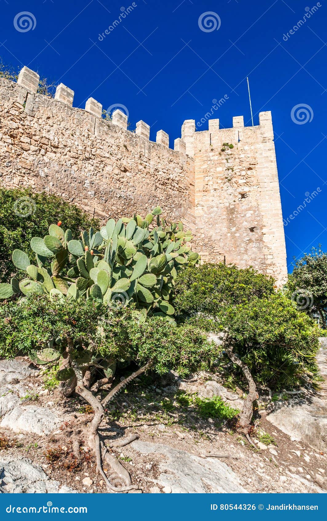 The Castell De Capdepera on Majorca Stock Photo - Image of culture ...
