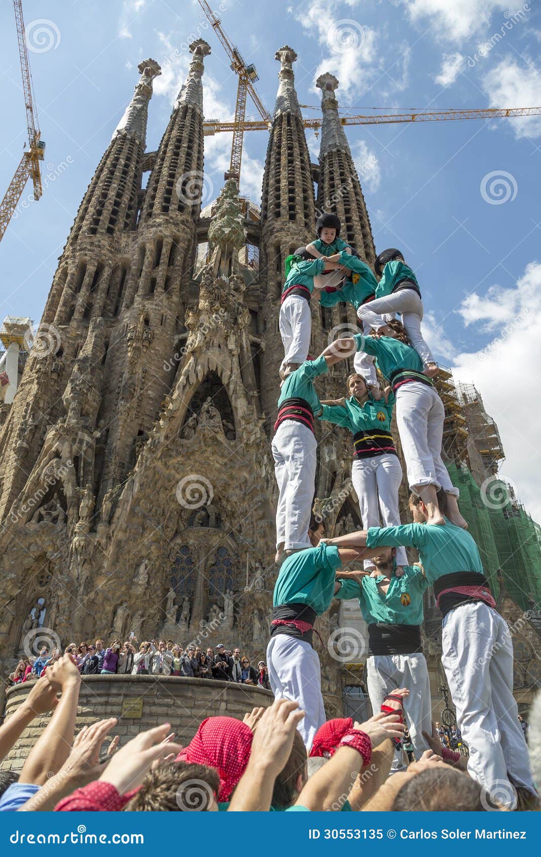 Castellers Barcelona 2013 redactionele afbeelding. Image of cultuur ...