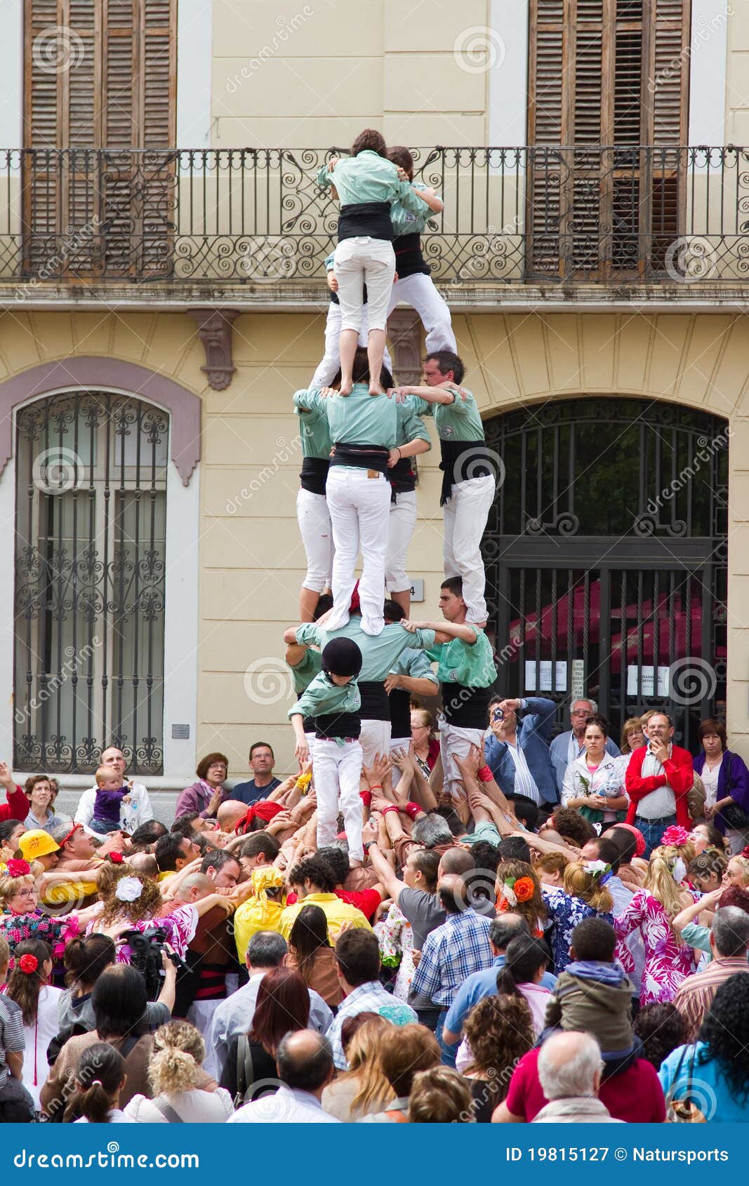 Castellers, Tradición Catalan Fotografía editorial - Imagen de folclore ...