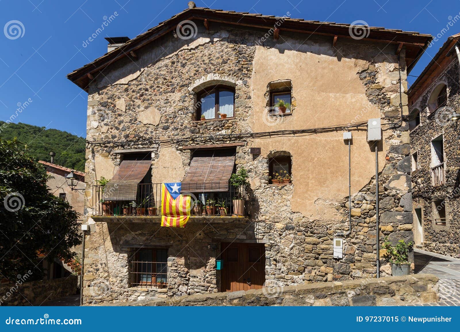 The Castellfollit De La Roca, Spain Stock Image - Image of column ...