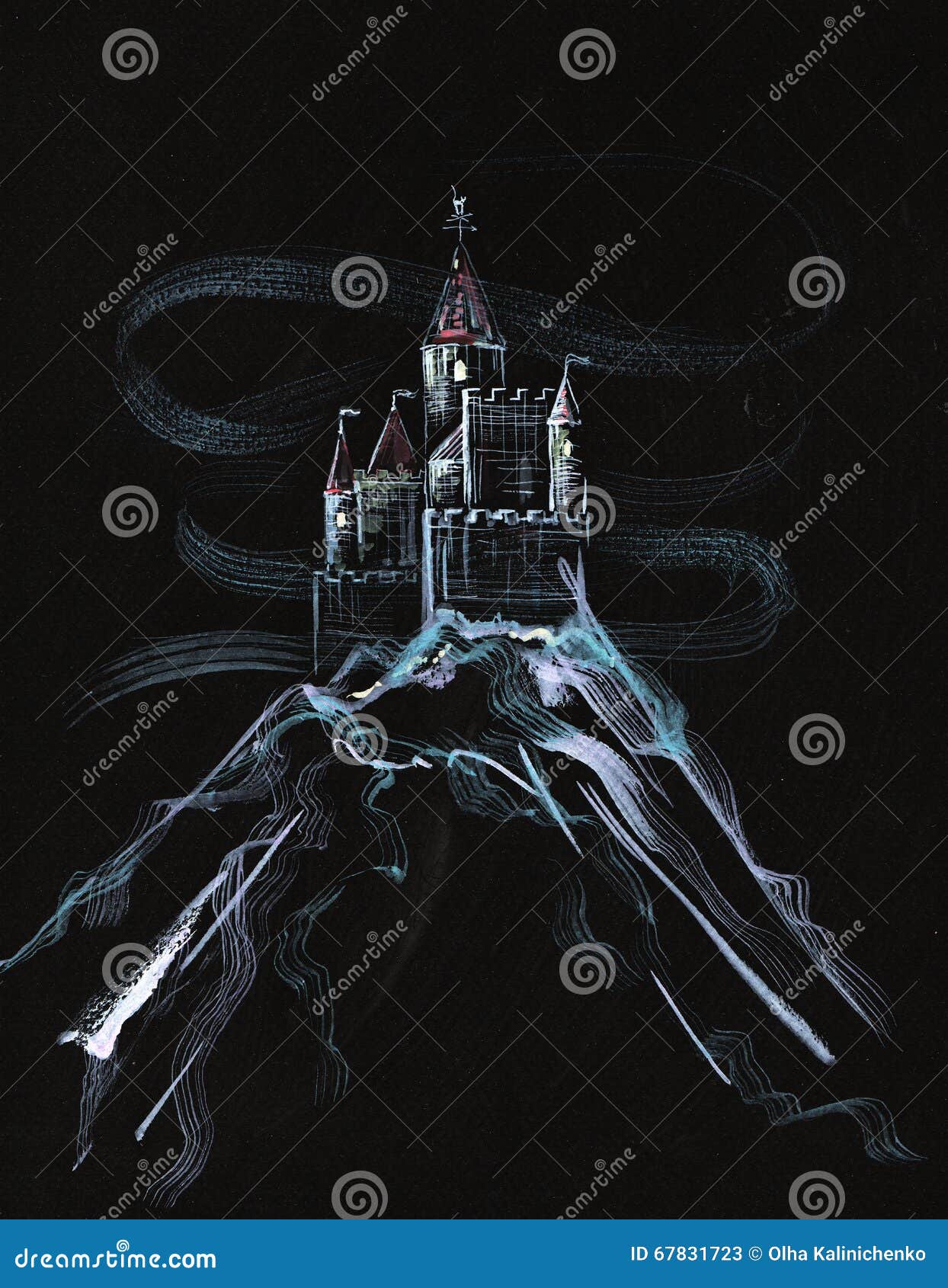 Castello illustrazione di stock. Illustrazione di ambiente - 67831723