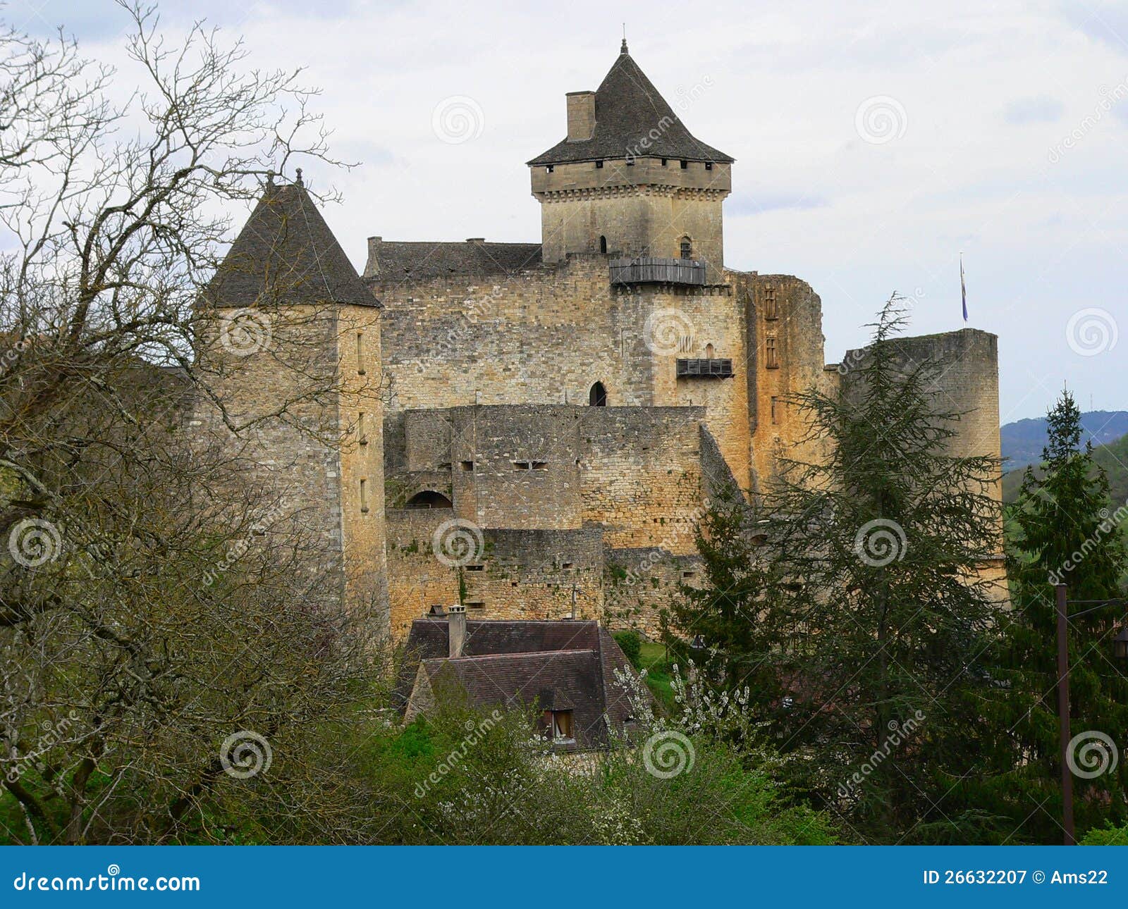 Castello, Castelnaud-La-Chapele (Francia) Immagine Stock - Immagine di ...