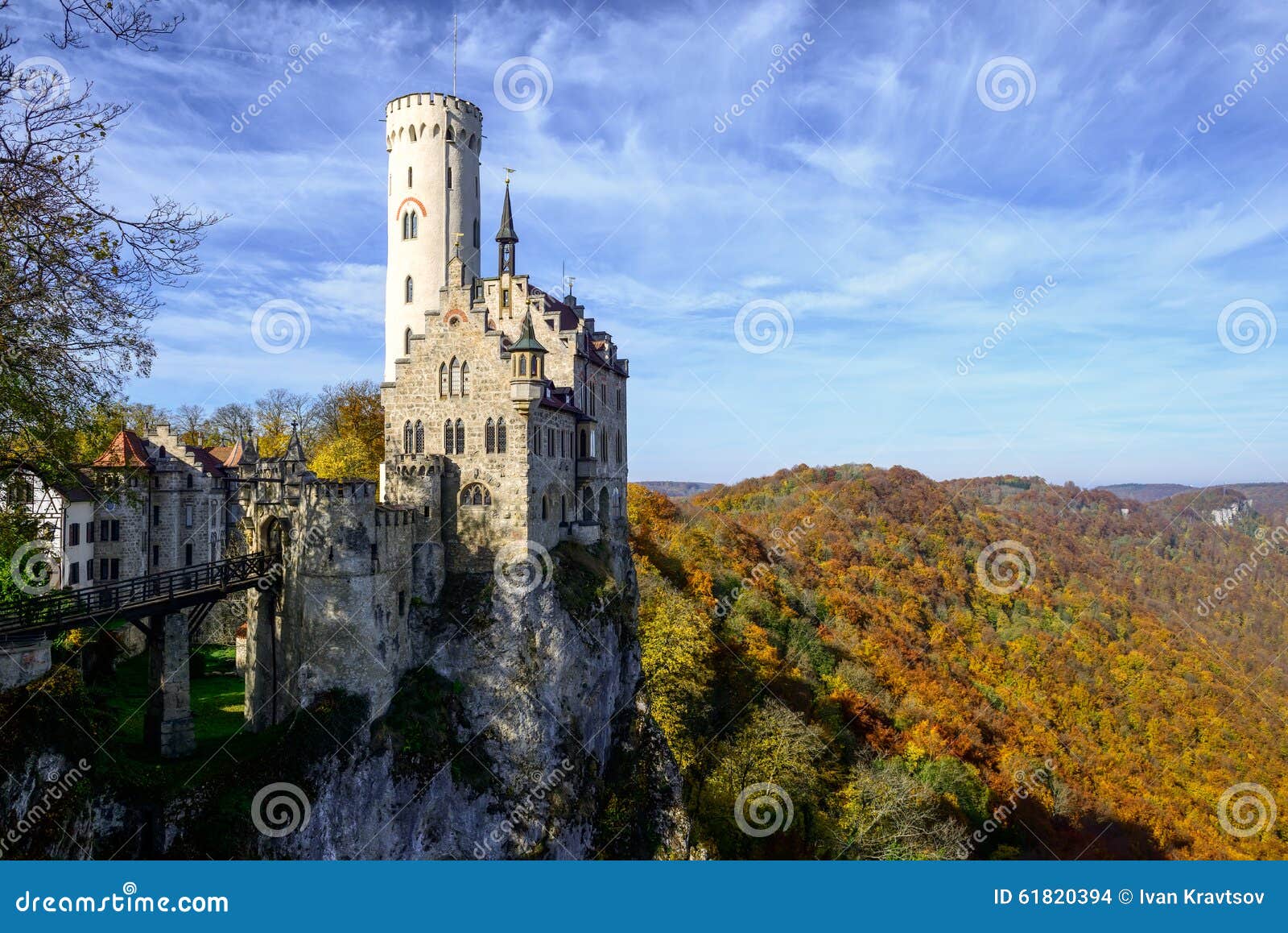 Castello Del Lichtenstein, Germania Fotografia Stock - Immagine di ...