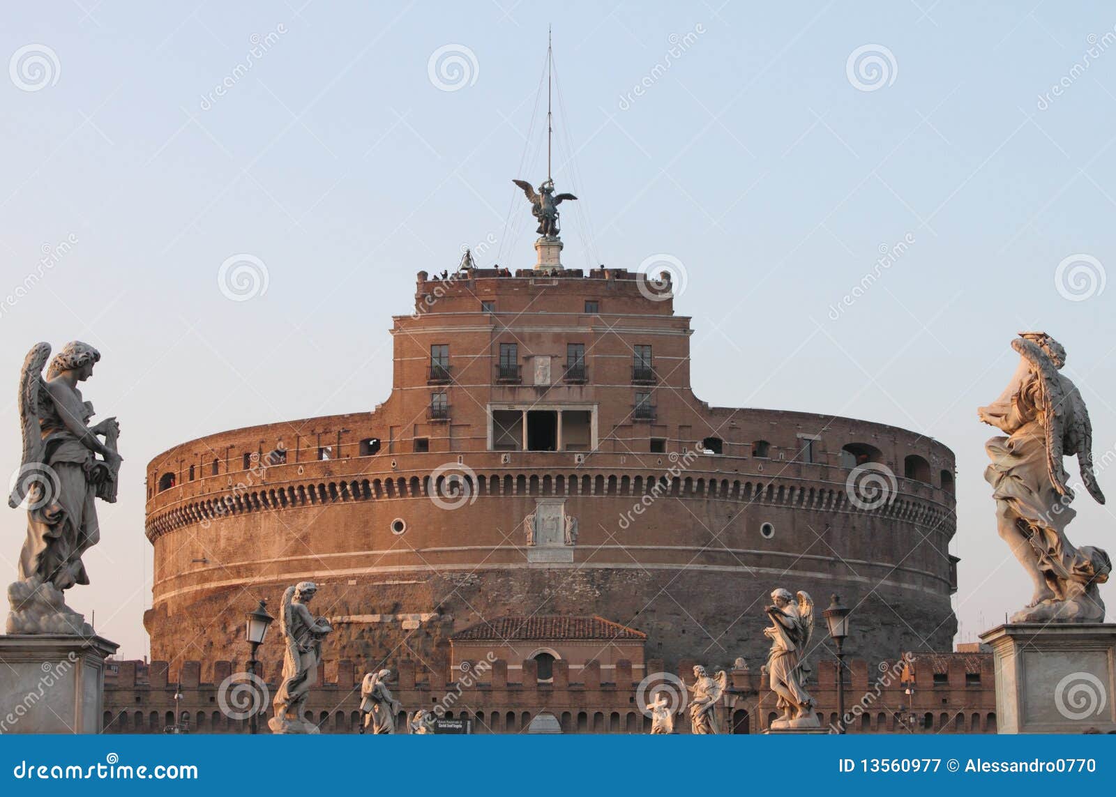 Castello di angelo del san immagine stock. Immagine di bastione - 13560977
