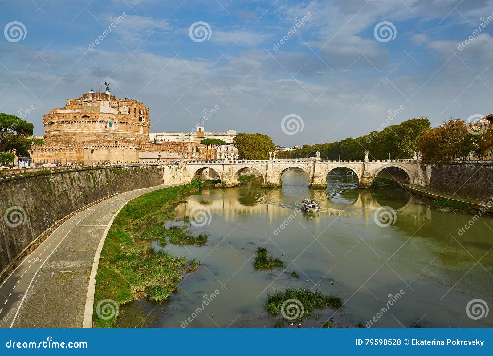 Castello Di Angelo Del San a Roma Fotografia Stock - Immagine di ...