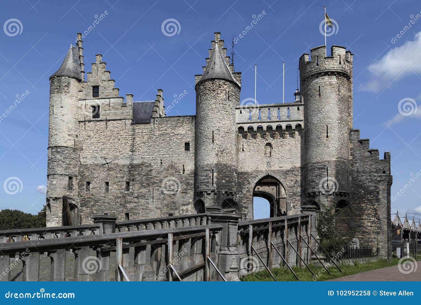Castello Di Anversa - Het Steen - Anversa Nel Belgio Fotografia Stock ...