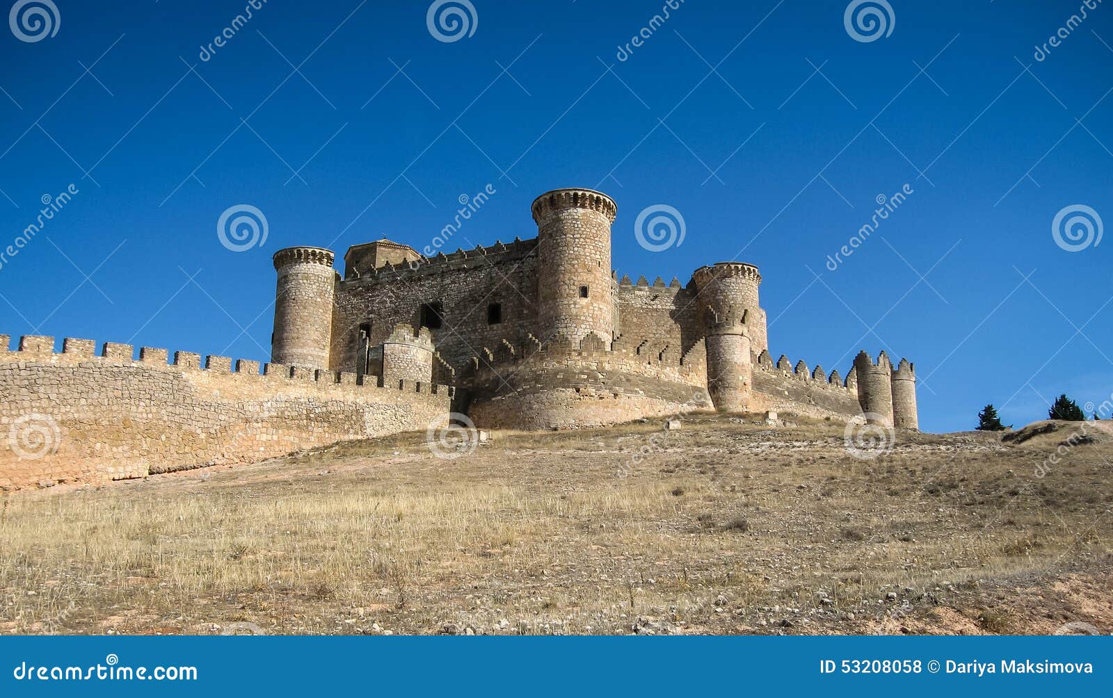 Castello Di Belmonte, La Mancha, Spagna Della Castiglia Fotografia ...
