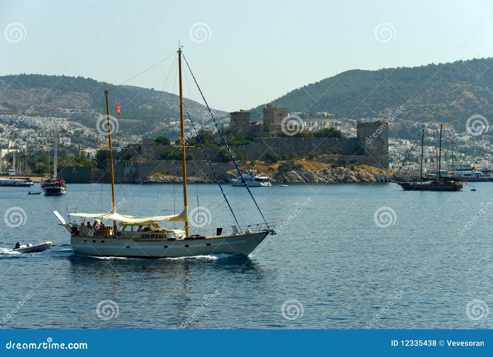 Castello di Bodrum fotografia stock. Immagine di panoramico - 12335438