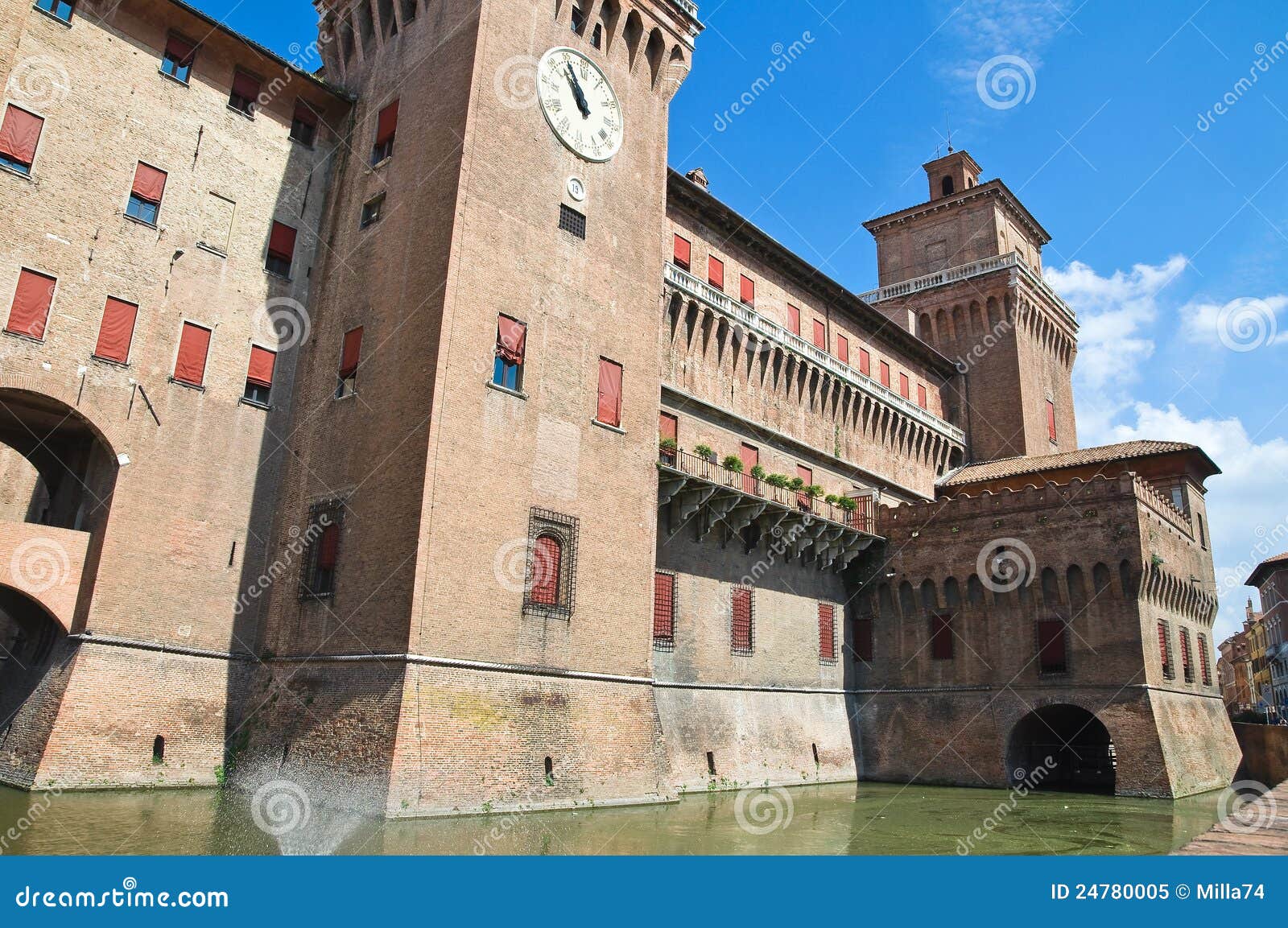 Castello Di Estense. Ferrara. L'Emilia Romagna. L'Italia. Immagine ...