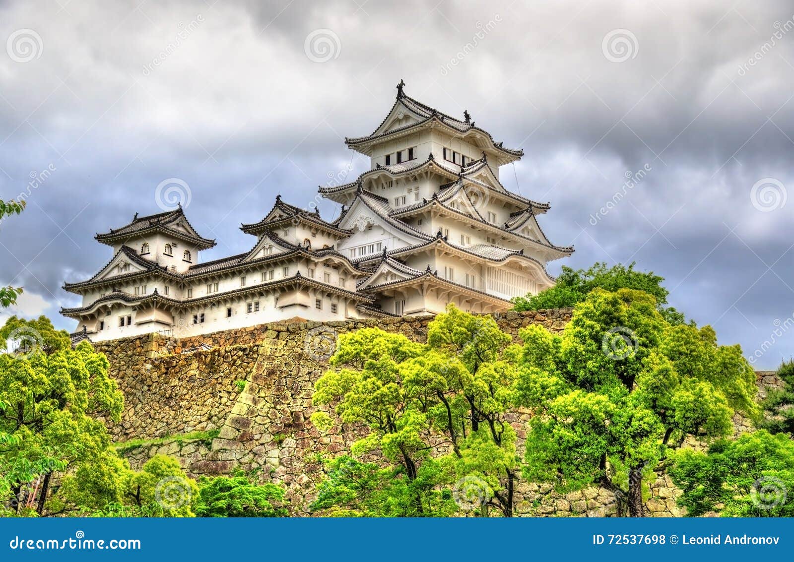 Castello Di Himeji Nel Giappone Fotografia Stock - Immagine di feudale ...