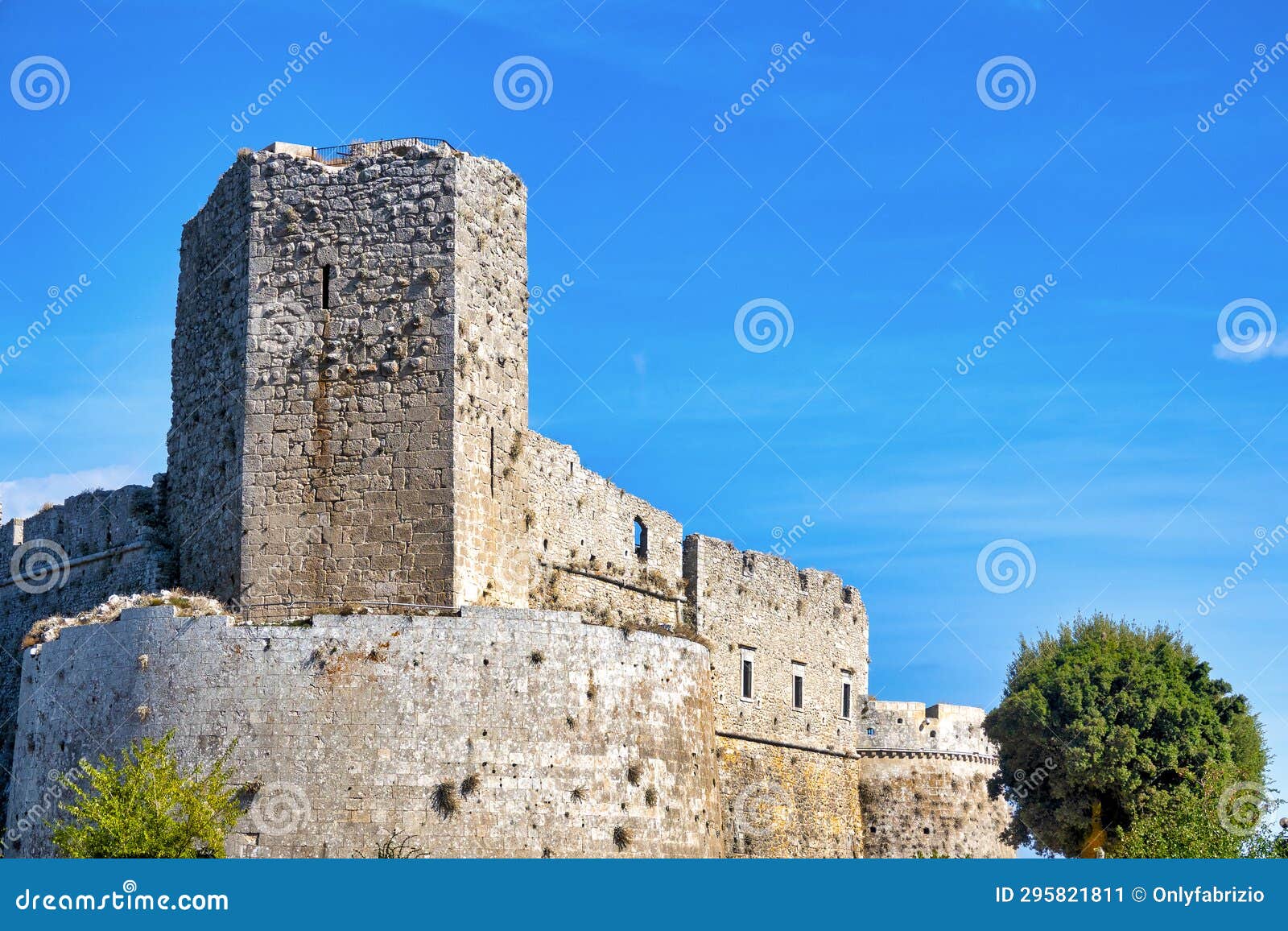 Castello Di Monte Sant Angelo Stock Image - Image of italian ...