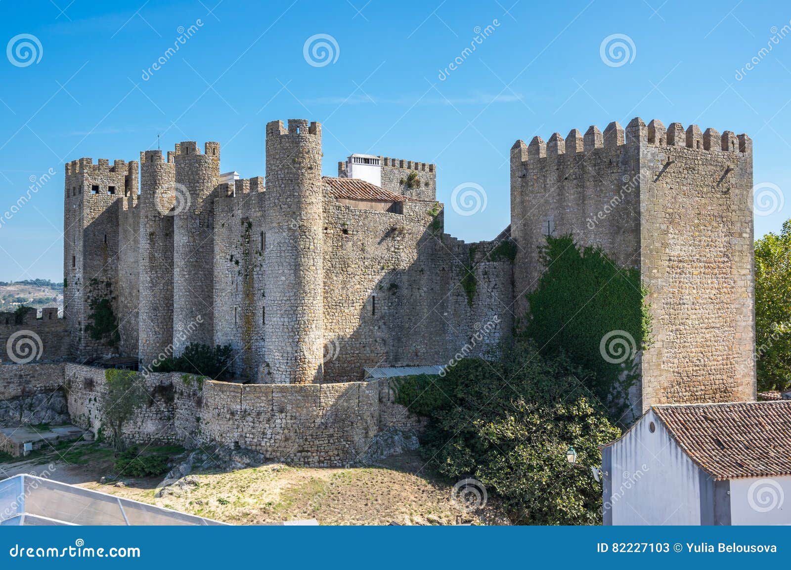 Castello di Obidos immagine stock. Immagine di vista - 82227103