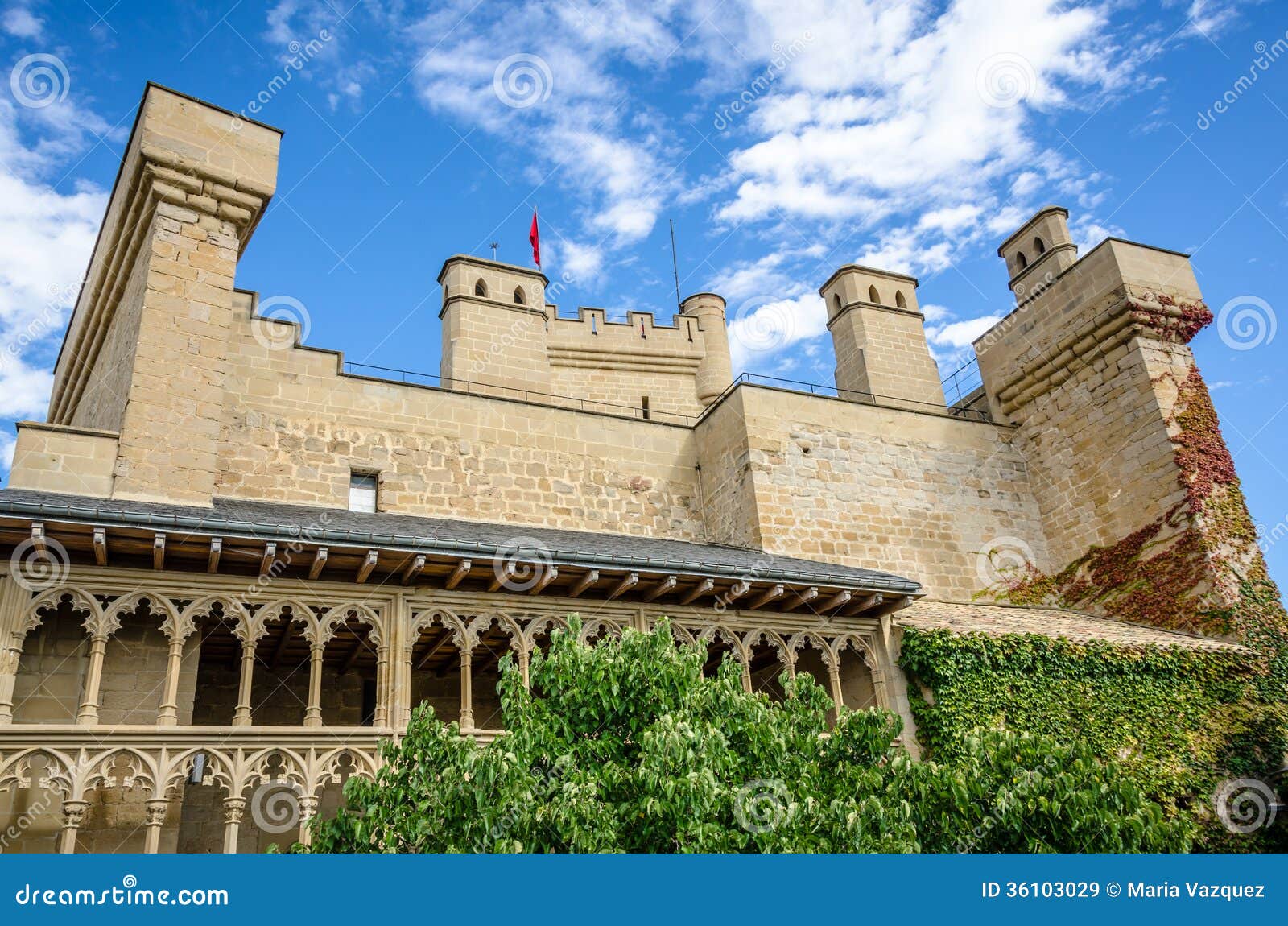 Castello di Olite, Navarra immagine stock. Immagine di palazzo - 36103029