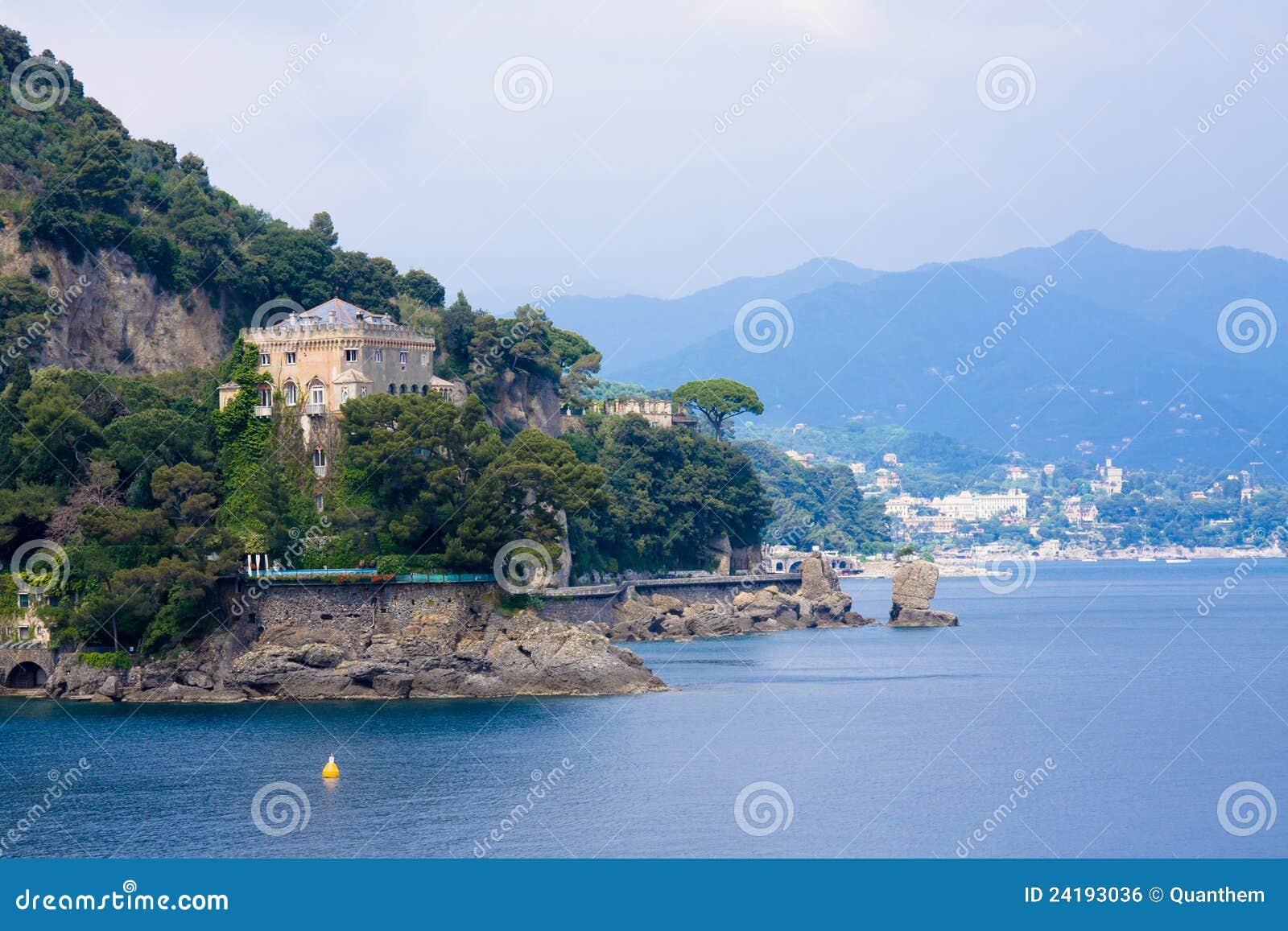 Castello di Paraggi stock photo. Image of portofino, coast - 24193036