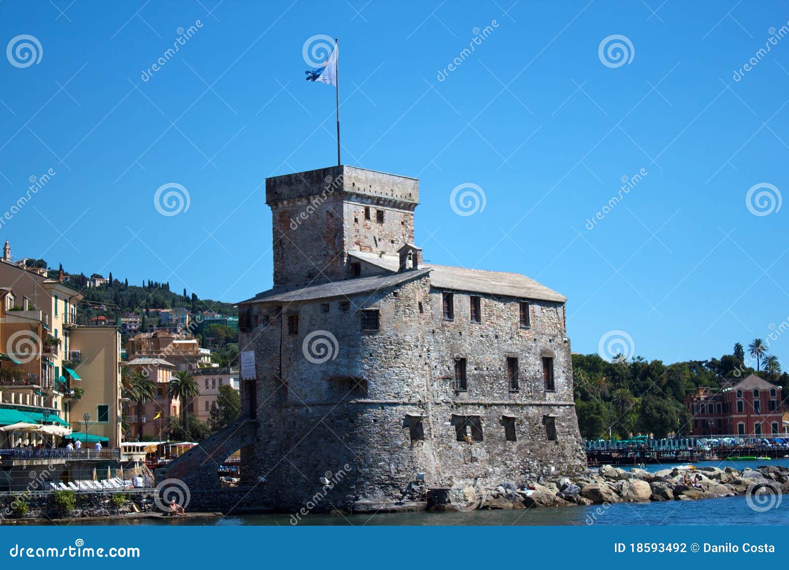 Castello di Rapallo stock photo. Image of castle, sunny - 18593492