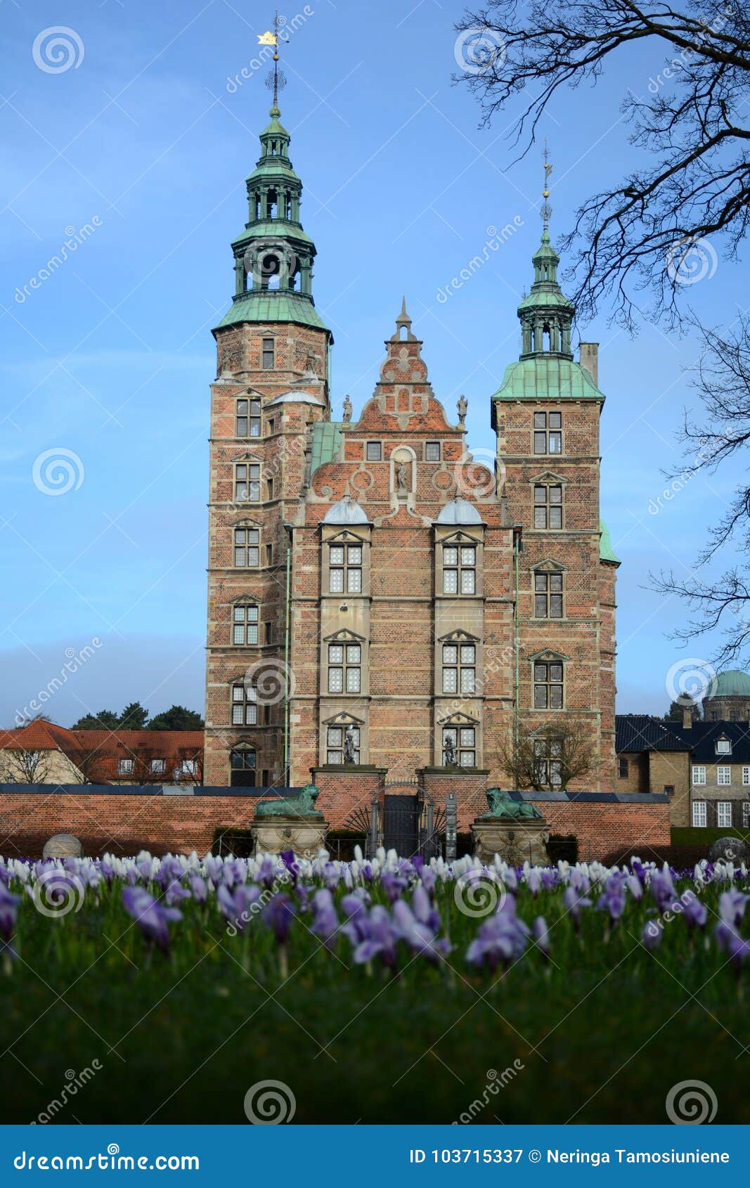 Castello Di Rosenborg Di Primavera - Copenhaghen Danmark Immagine Stock ...