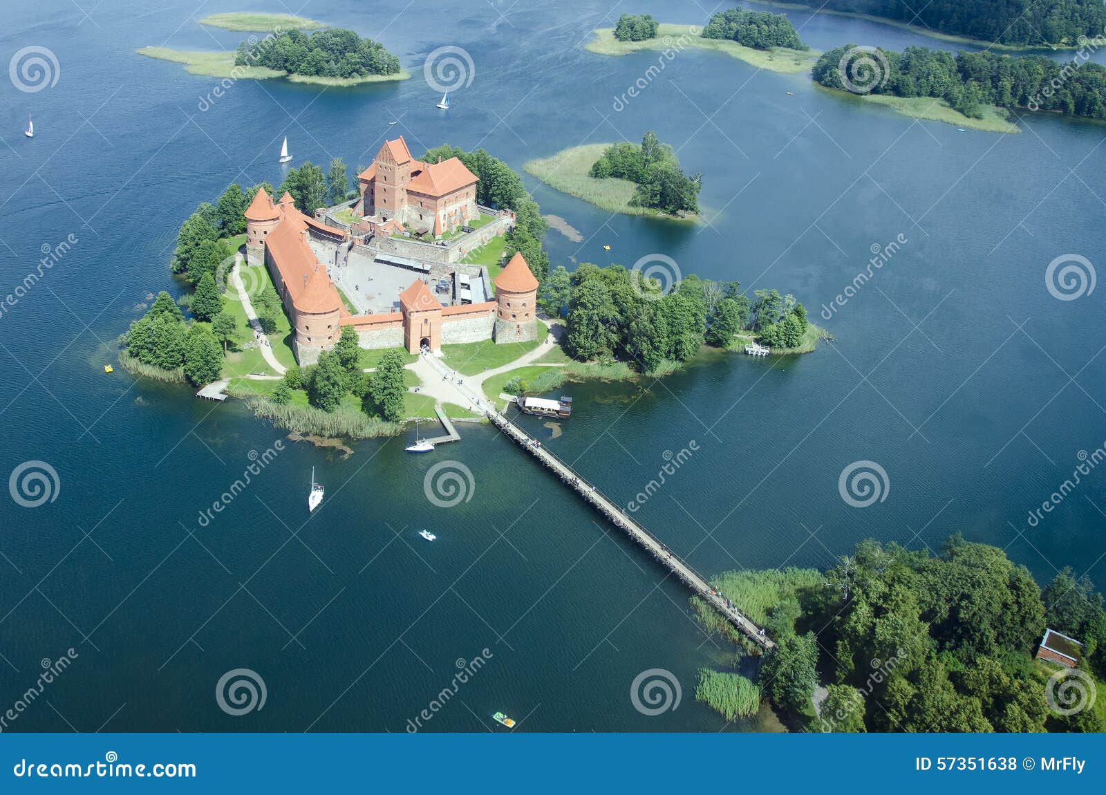 Castello Di Trakai, Lituania Fotografia Stock - Immagine di europa ...