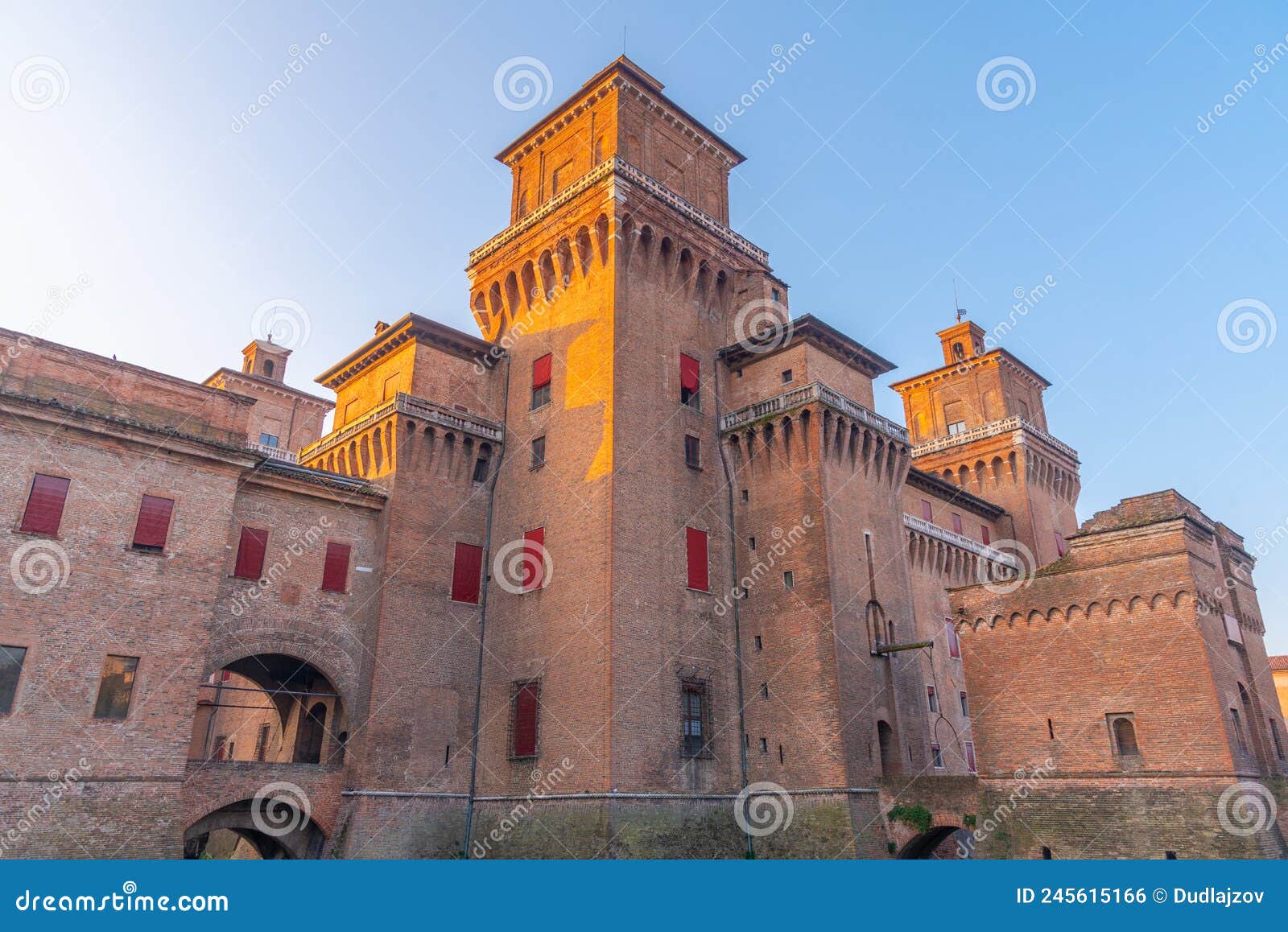 Castello Estense in the Italian Town Ferrara Stock Photo - Image of ...