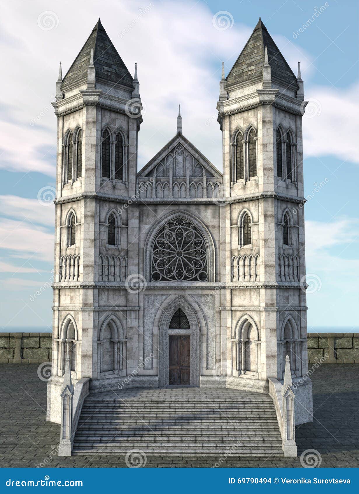 Castello gotico antico illustrazione di stock. Illustrazione di antico ...