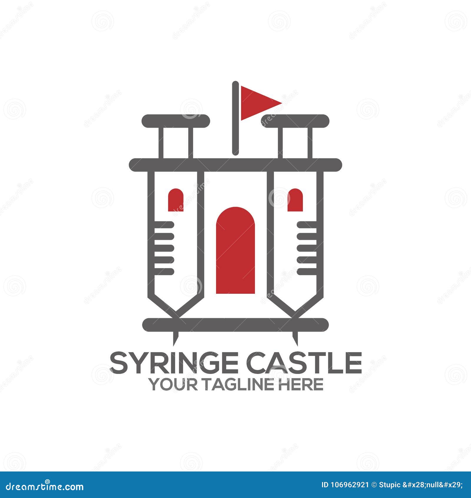 Castello Logo Vector Art Logo Template Ed Illustrazione Illustrazione ...