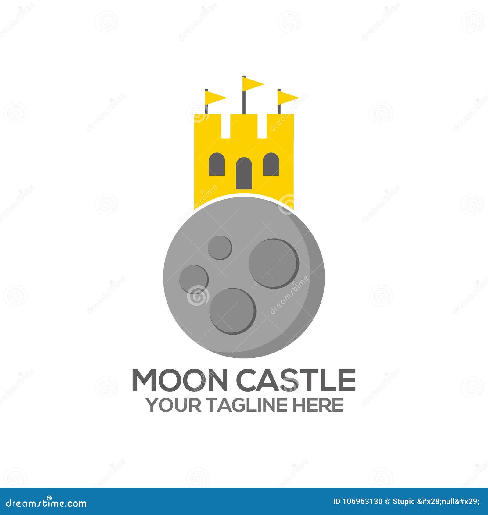 Castello Logo Vector Art Logo Template Ed Illustrazione Illustrazione ...