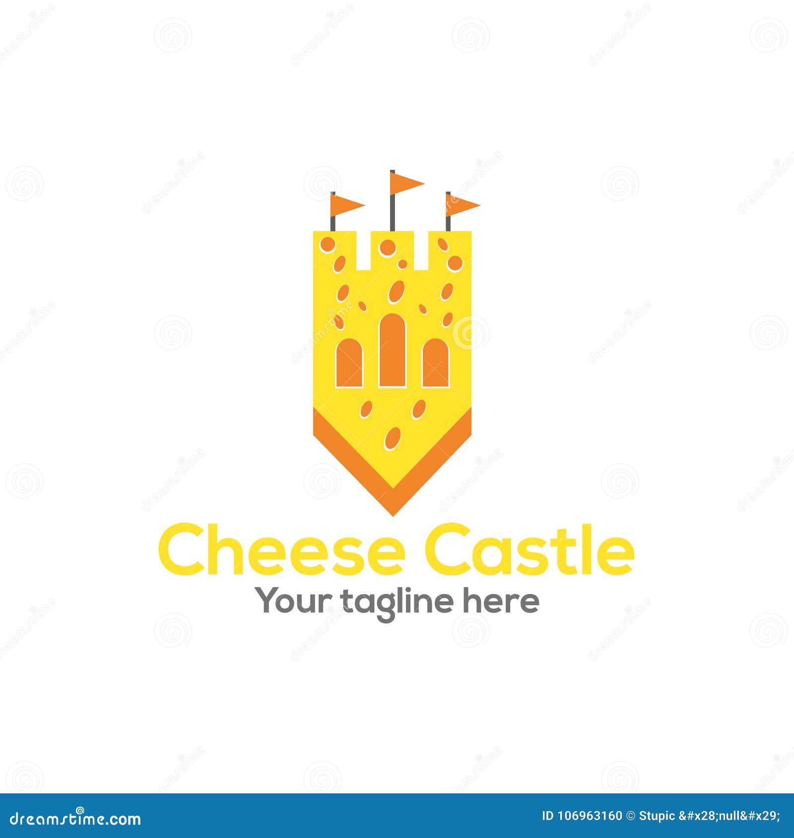 Castello Logo Vector Art Logo Template Ed Illustrazione Illustrazione ...