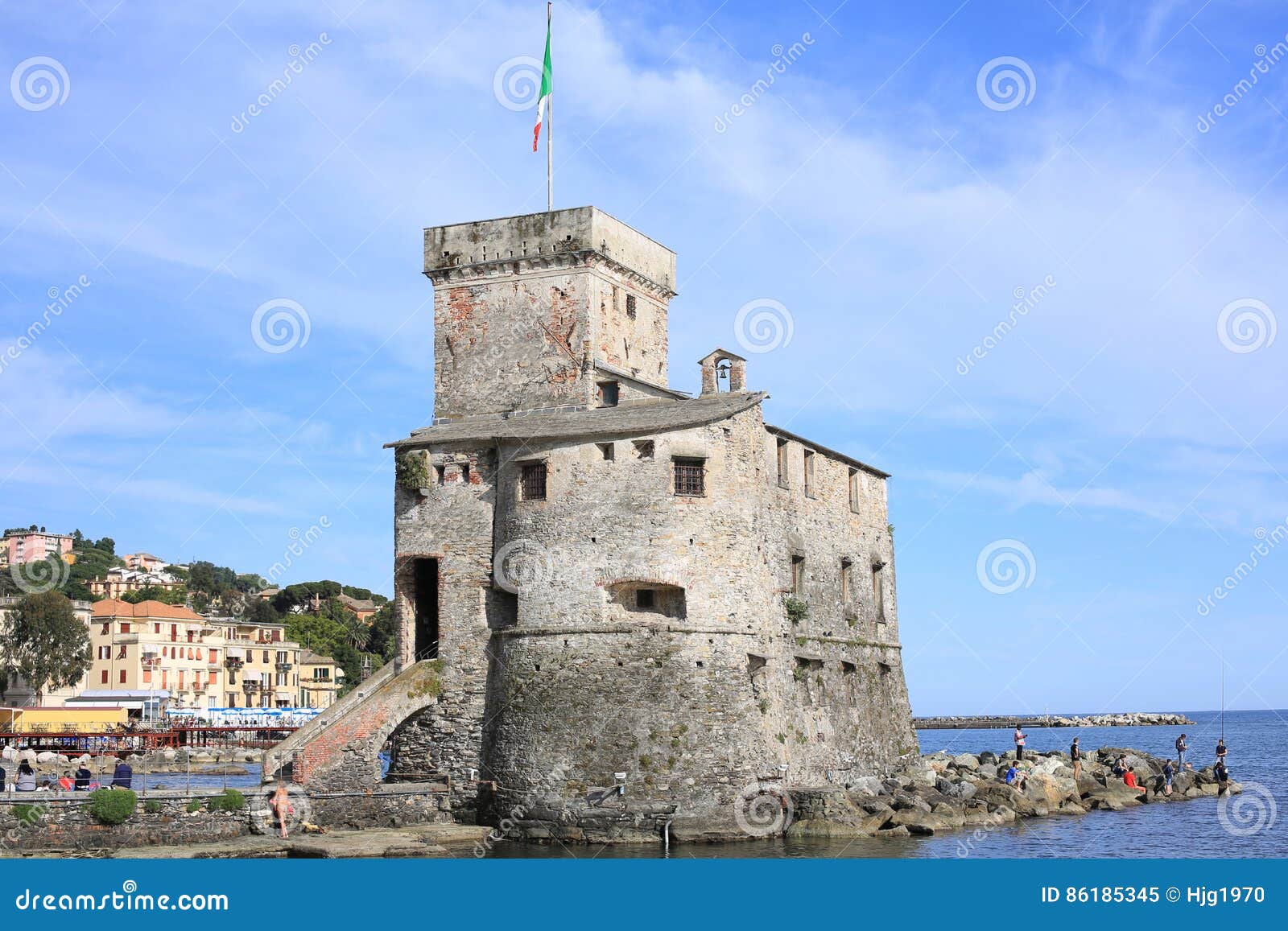 Castello Medievale in Rapallo, Italia Immagine Stock - Immagine di ...