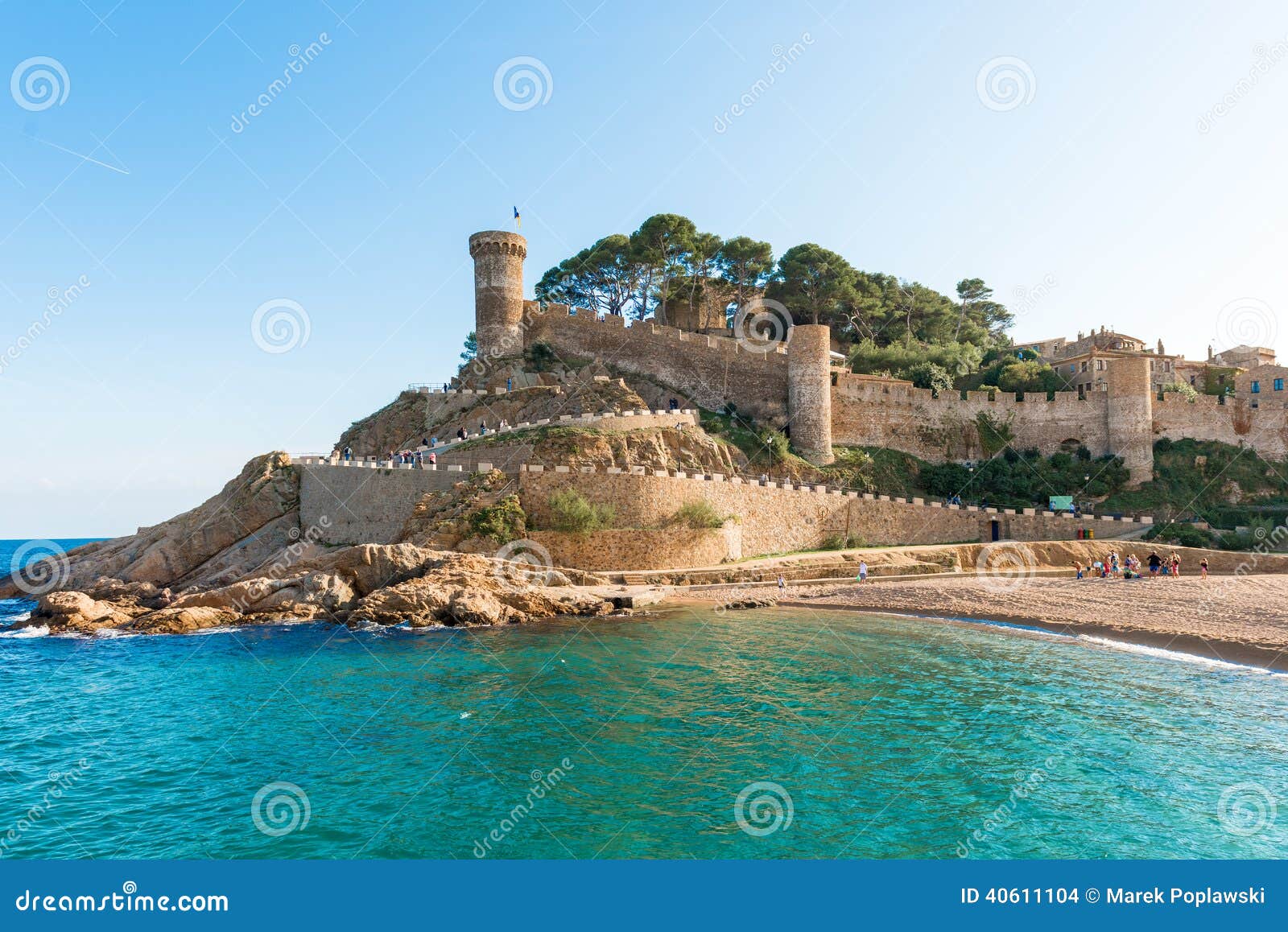 Castello Medievale a Tossa De Mar, Spagna Immagine Stock Editoriale ...