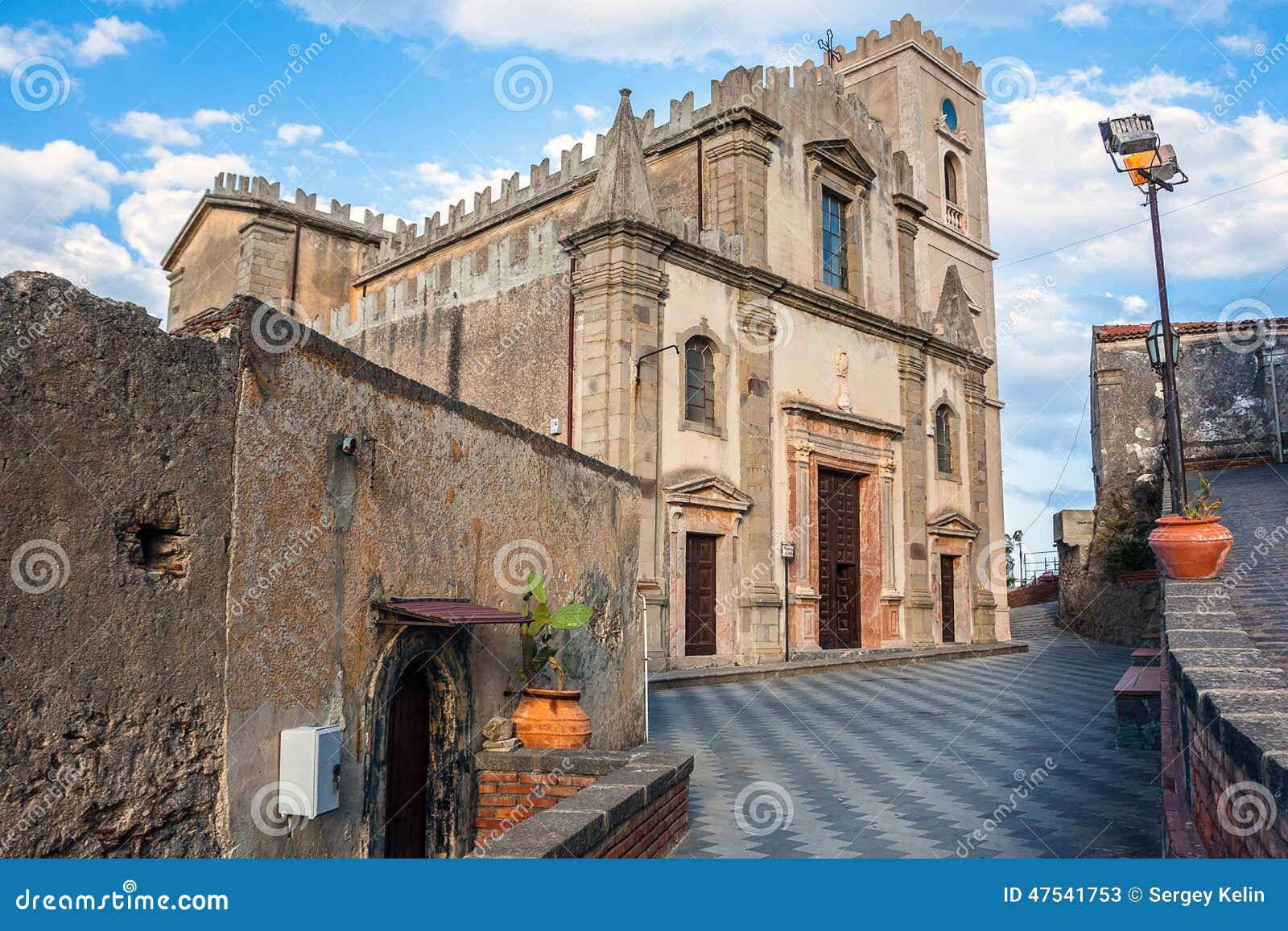 Castello Normanno in Forza D Agro. Sicily Stock Image - Image of ...