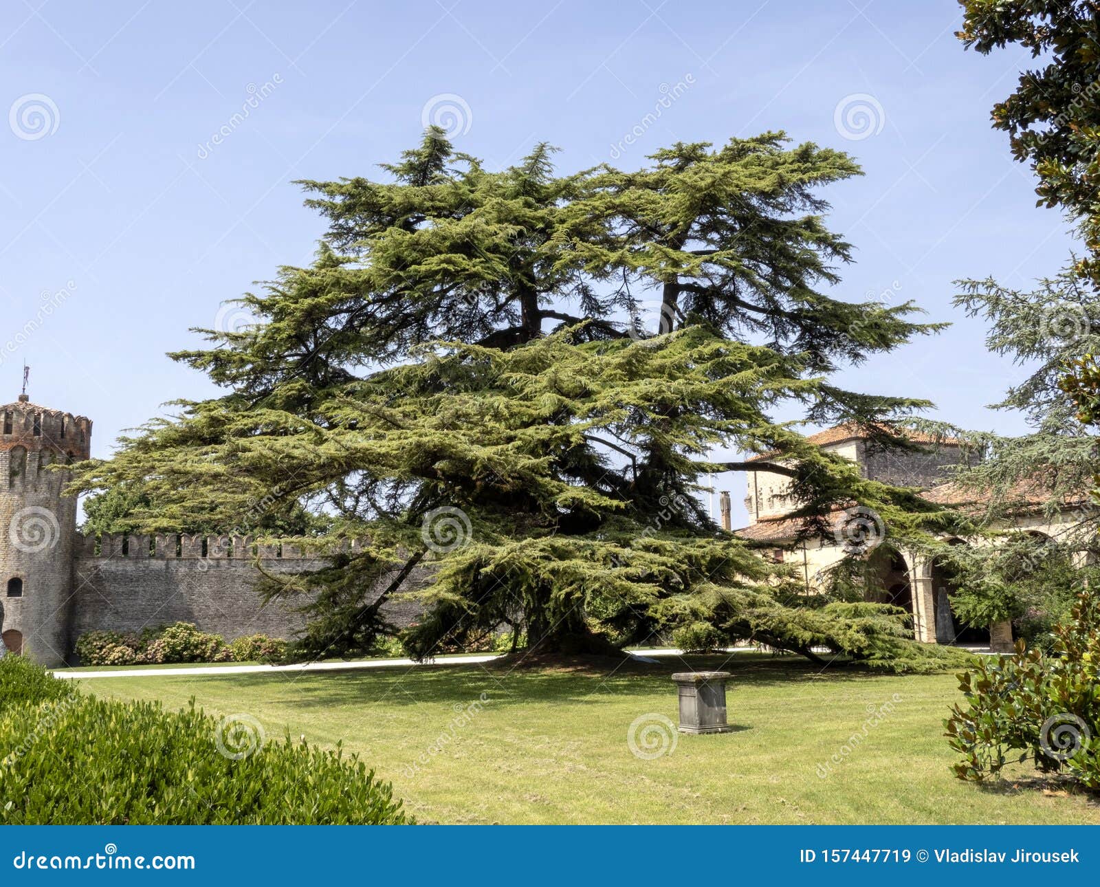 Castello Roncade Con Un Hermoso Parque, Italia Imagen de archivo ...